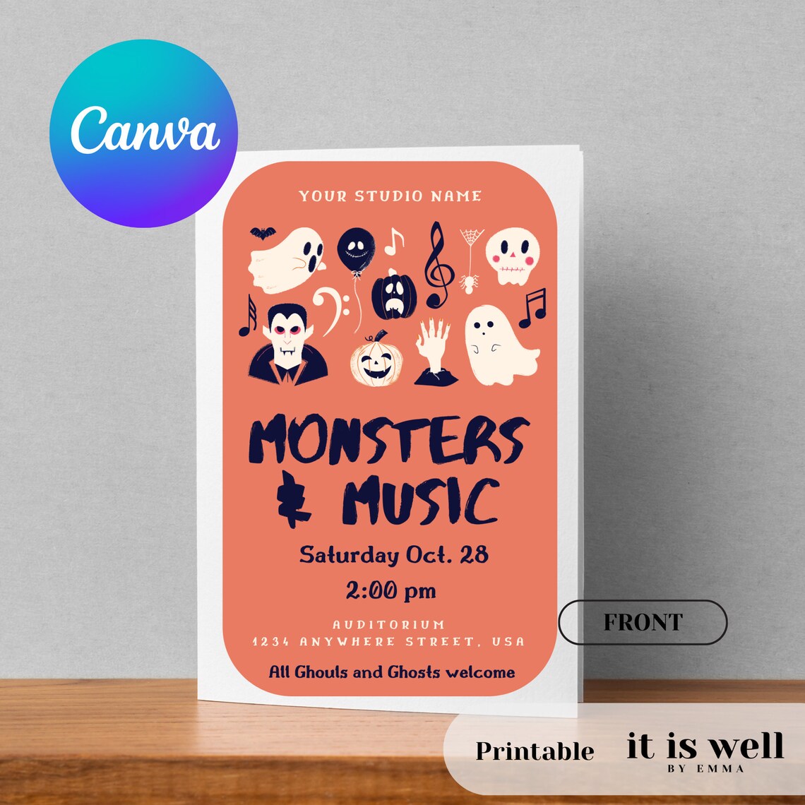 EDITABLE Recital Program Template-music,piano,voice Studio-instant ...