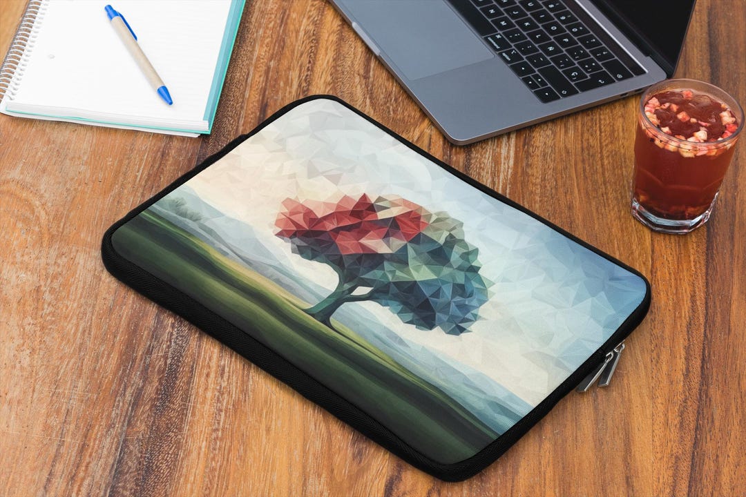 Polygon Tree With Colorful Canopy Design Laptop Sleeve, Cute Aesthetic ...