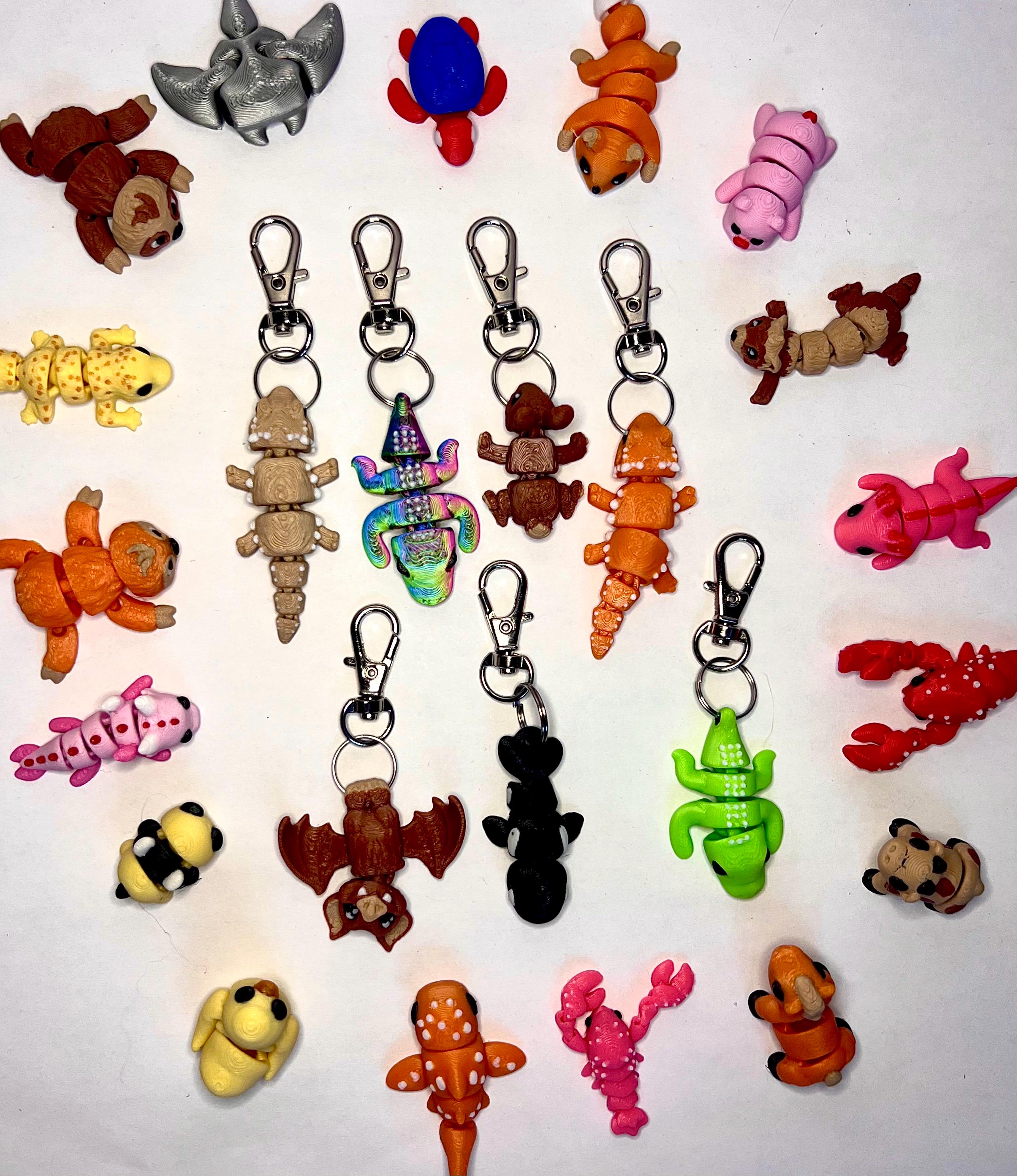Mini Animal Keychains 3D Printed Mini Articulated Animals RANDOM - Etsy