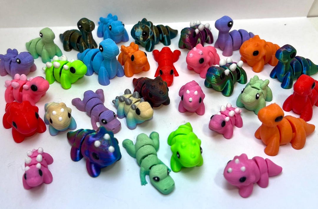 3D Printed Random Mini Articulated Animals - Dinosaurs - Etsy