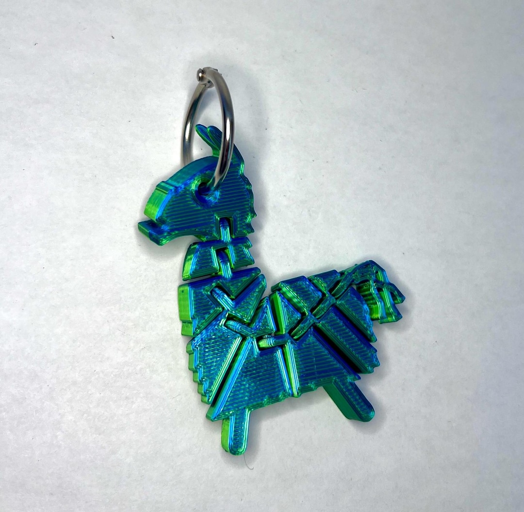 3D Printed Articulated Video Game Llama Keychain - Etsy