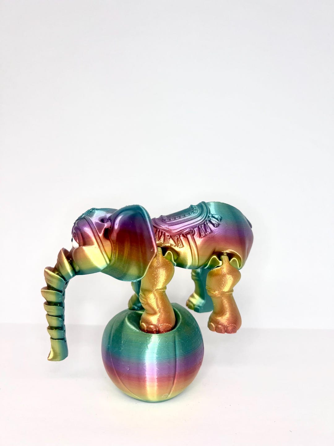 3D Printed Articulated Balancing Circus Elephant With Ball - Etsy