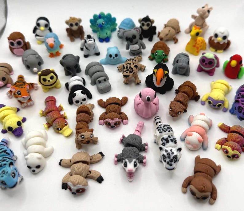Zoo Animals - Mini Articulated Animals - 3D Printed - Etsy