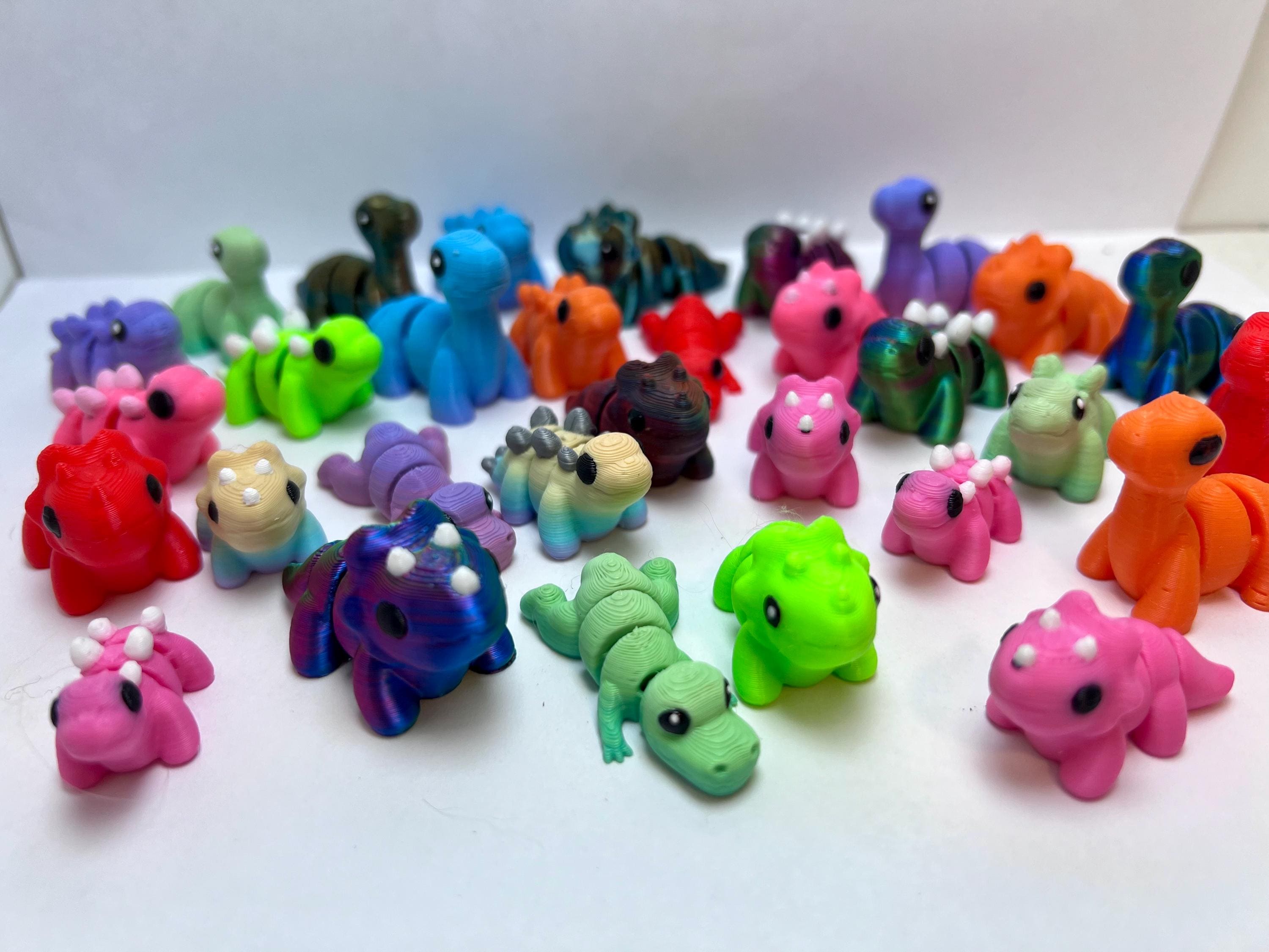 3D Printed Random Mini Articulated Animals Dinosaurs - Etsy