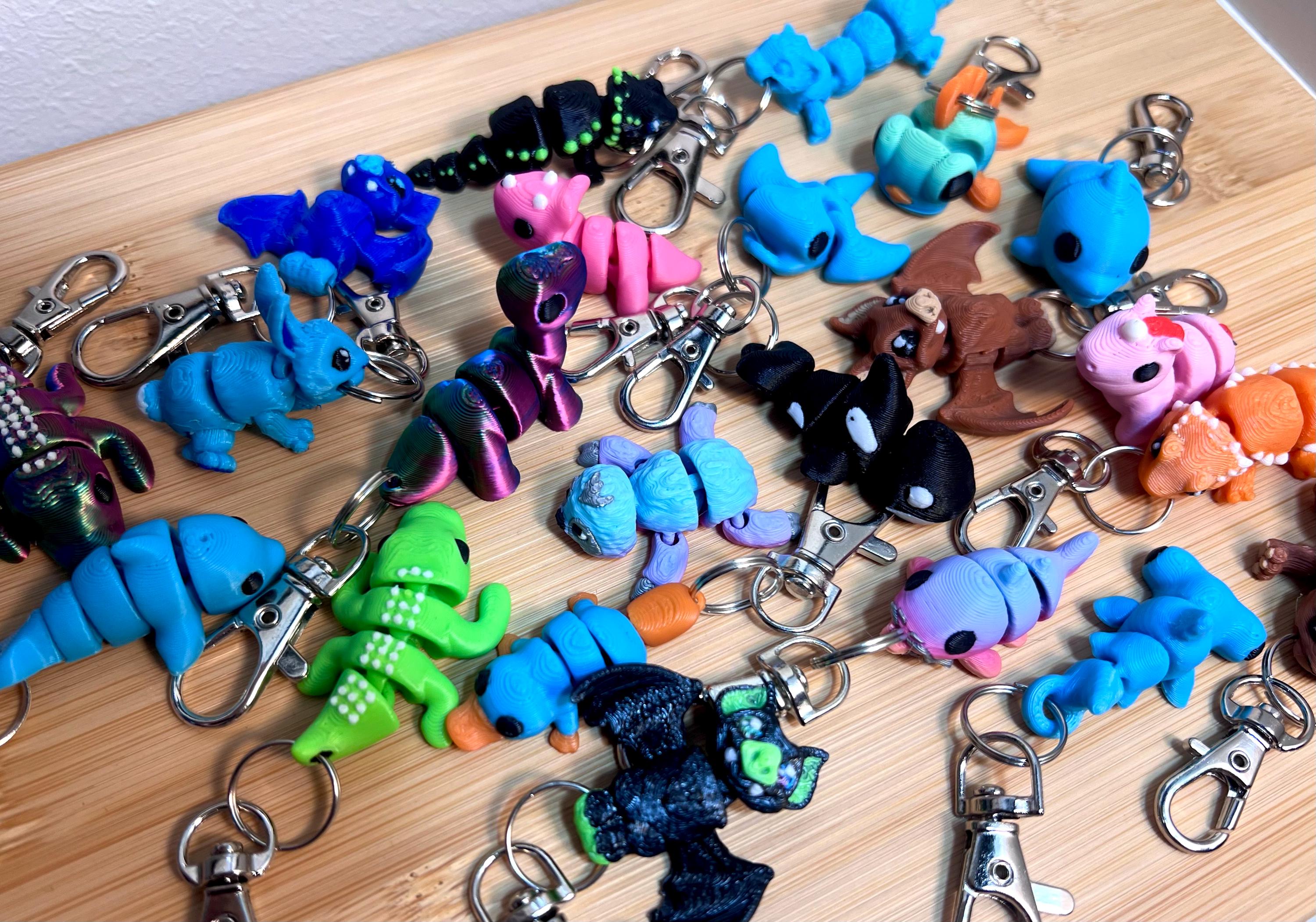 Mini Animal Keychains 3D Printed Mini Articulated Animals RANDOM - Etsy