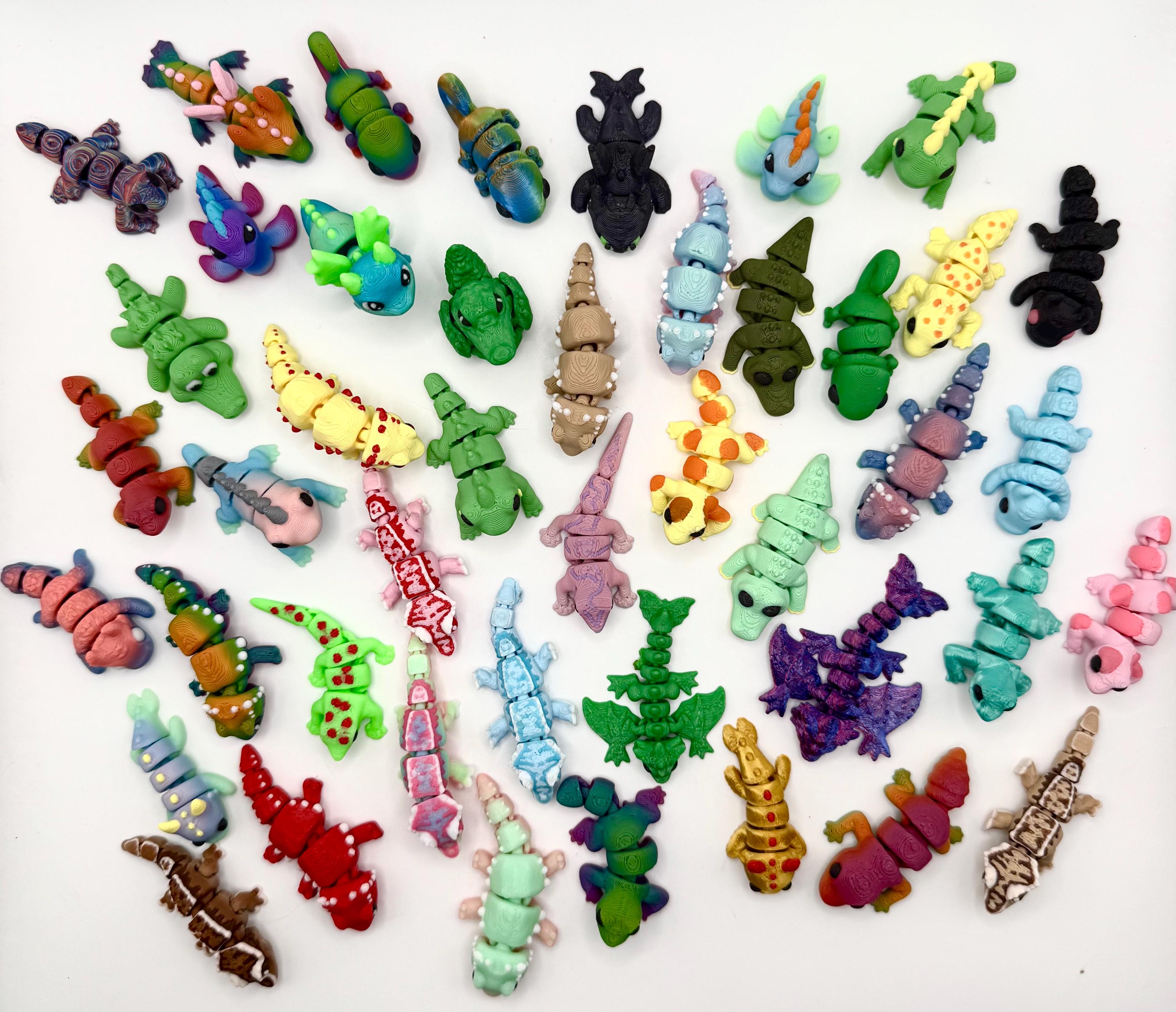 Lizards/ Dragons - Mini Articulated Animals - 3D Printed - Etsy