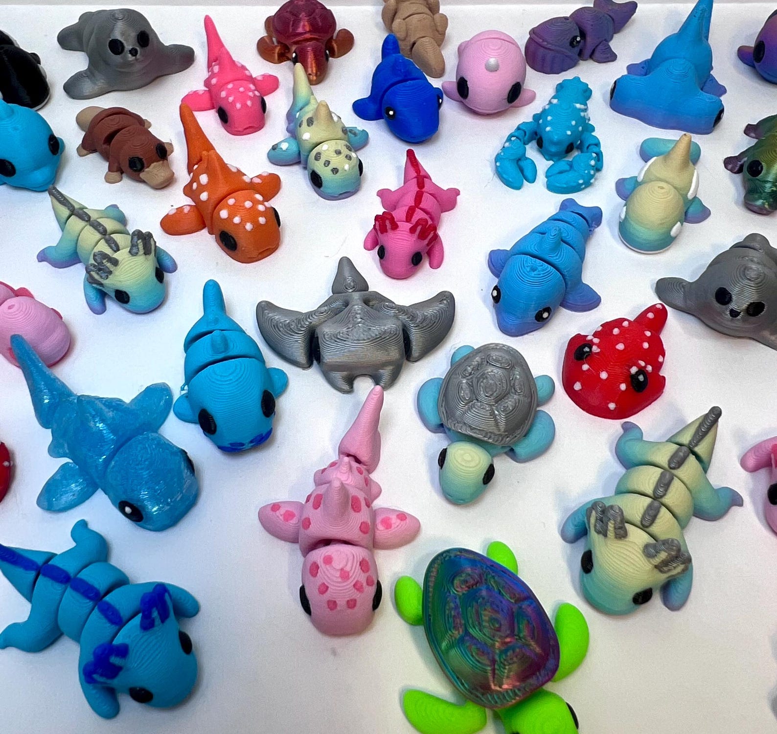Water Animals - Mini Articulated Animals - 3D Printed - Etsy