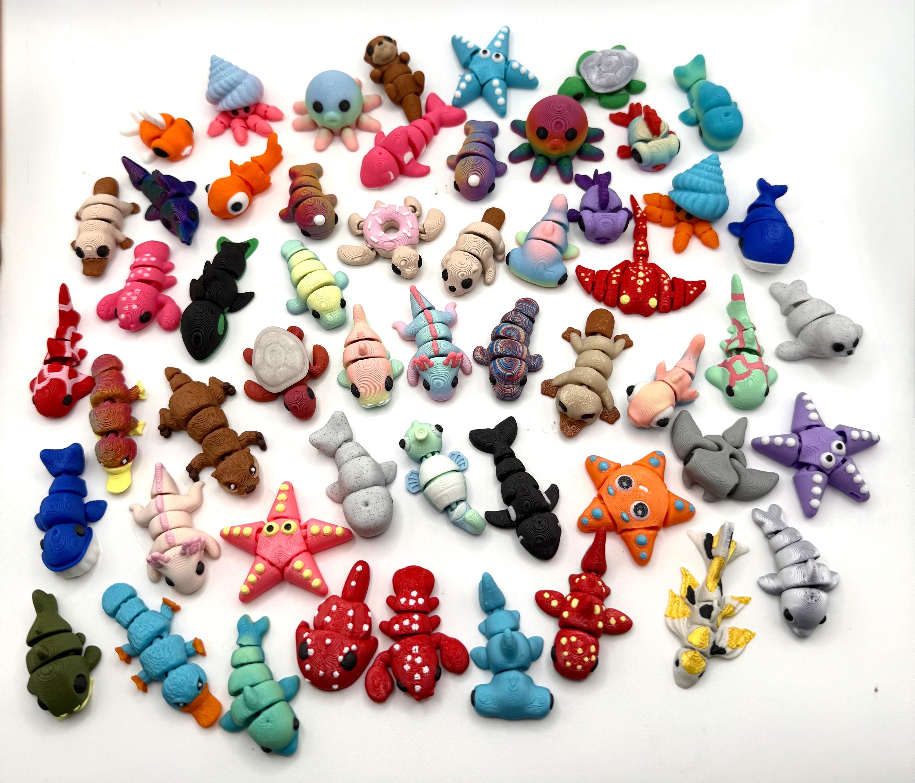 3D Printed Random Mini Articulated Animals - Etsy