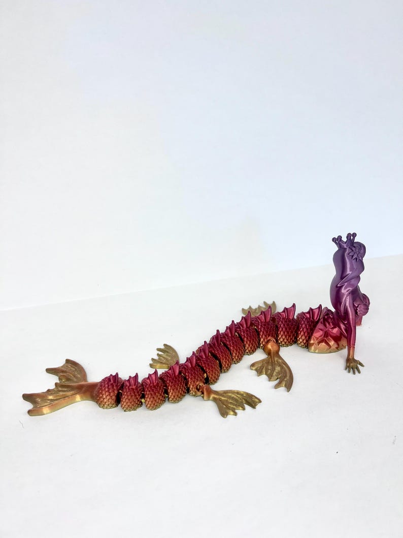 3D Printed Articulated Mermaid - Etsy