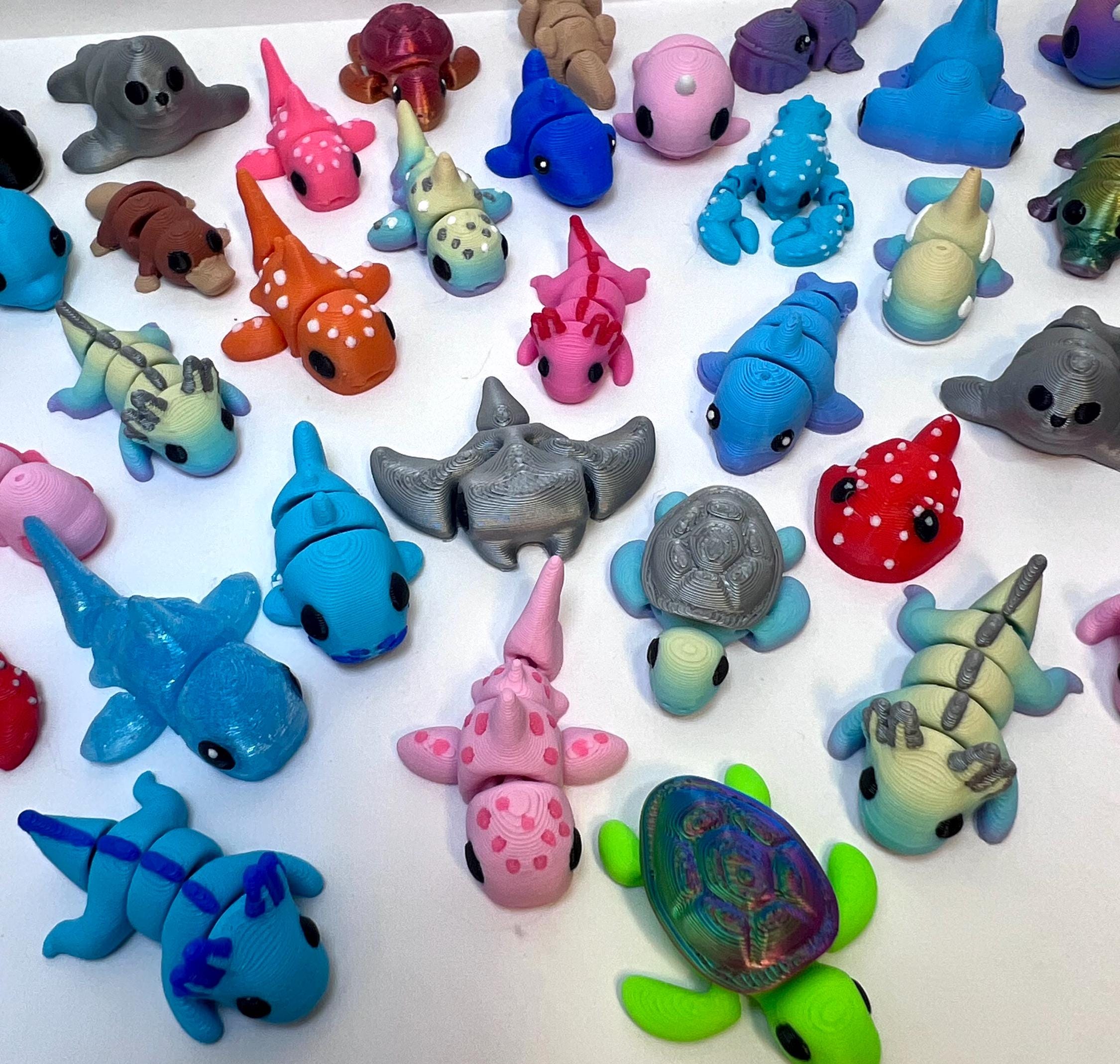 Water Animals - Mini Articulated Animals - 3D Printed - Etsy