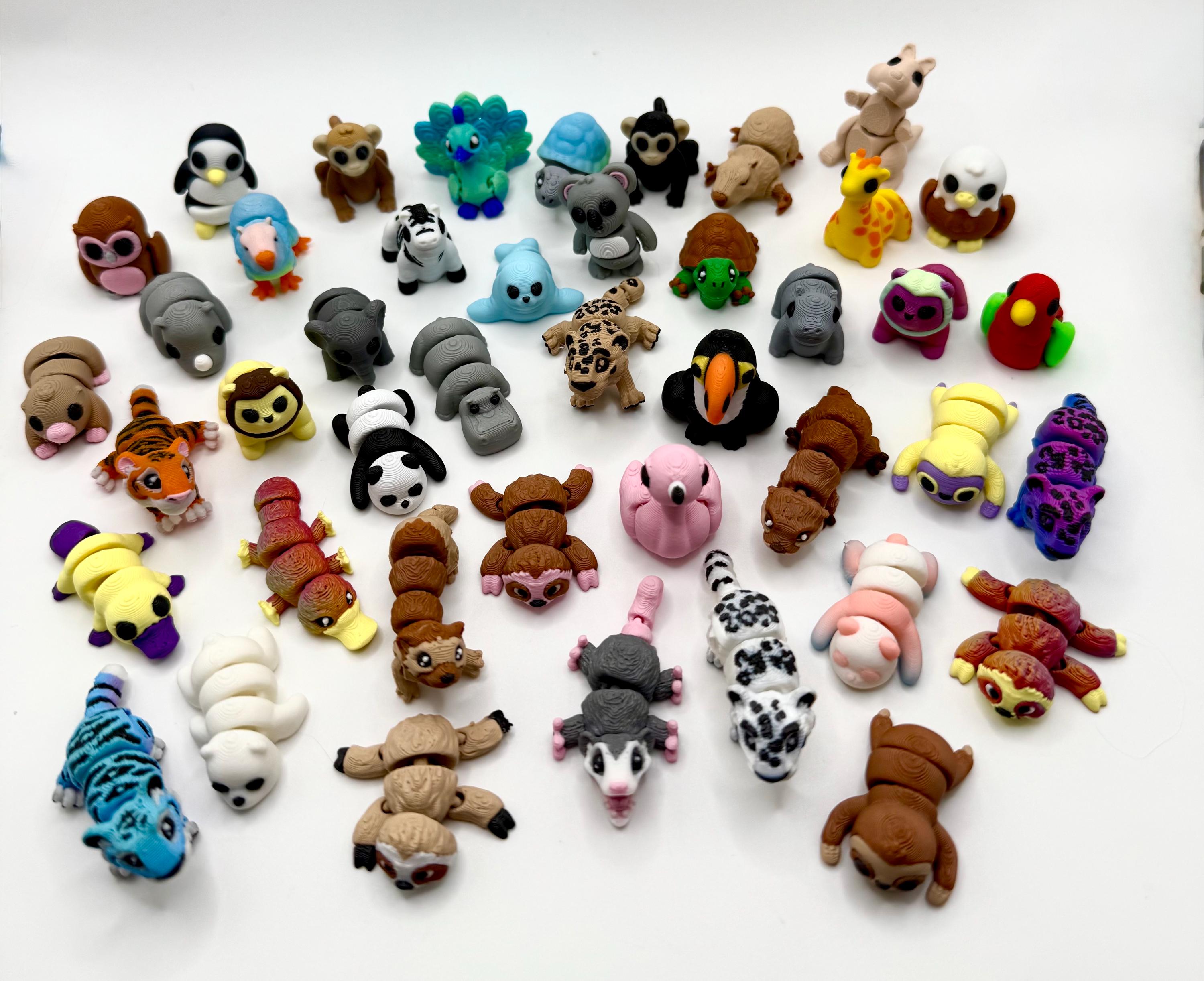 Zoo Animals - Mini Articulated Animals - 3D Printed - Etsy