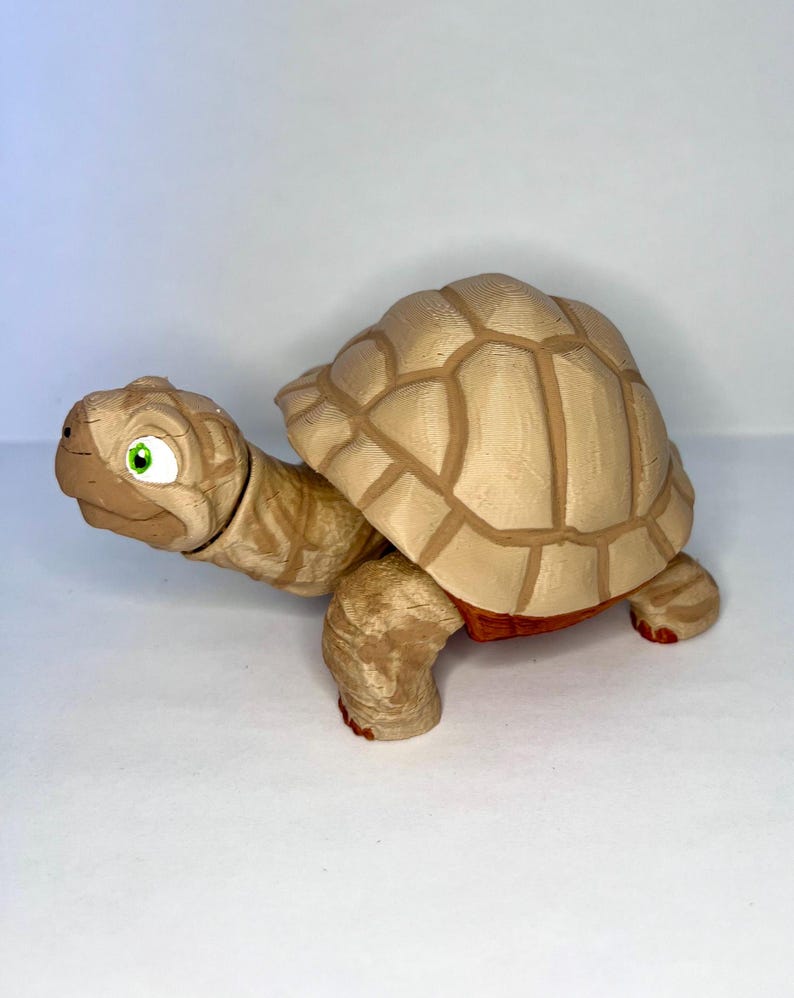 3D Printed Articulated Tortoise Hand Painted - Etsy