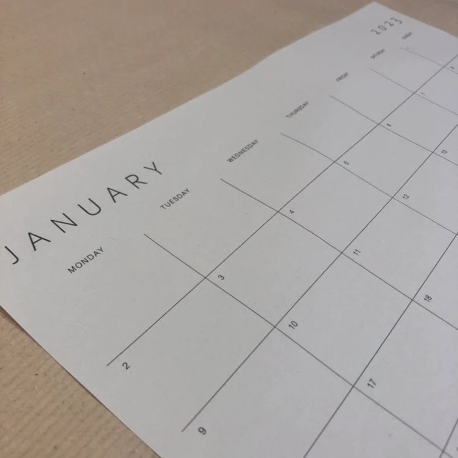 Minimalist Calendar 2023, | A4/a3/letter, Digital Monthly Planner ...