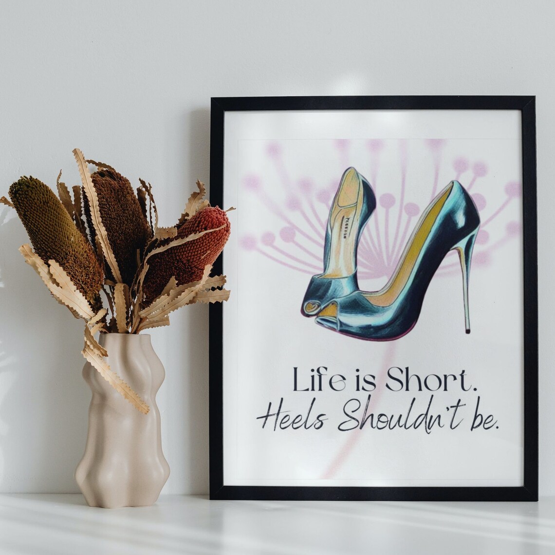 4 Piece High Heel Printable Wall Art Set- Fashion Art, Shoe Lover ...