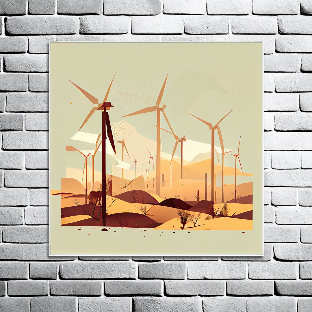 Desert Windmills - Abstract #2 - Etsy