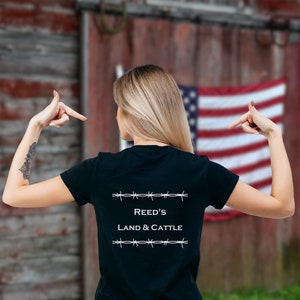 Custom Ranch Name & Brand T-shirt, Personalized Livestock Brand ...