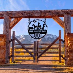 Cattle Brand Metal Sign, Custom Name Sign, Livestock Brand Metal Wall ...