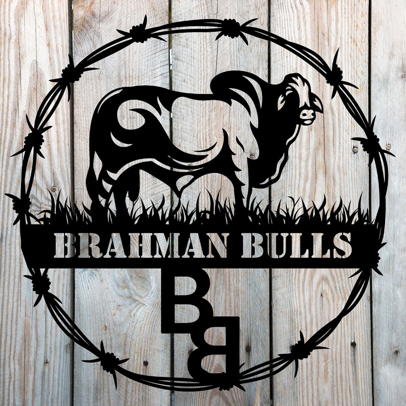 Cattle Brand Metal Sign Custom Name Sign Livestock Brand - Etsy