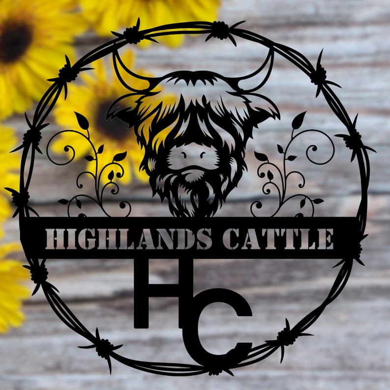 Cattle Brand Metal Sign Custom Name Sign Livestock Brand - Etsy