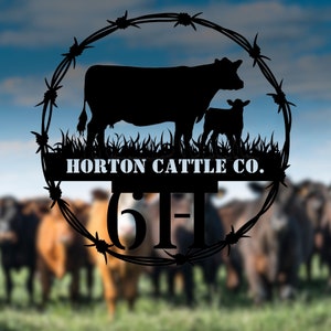 Cattle Brand Metal Sign Custom Name Sign Livestock Brand - Etsy