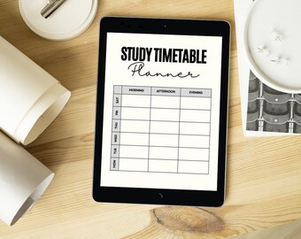 Minimalist Revision Timetable Printable Set Study Schedule Weekly ...