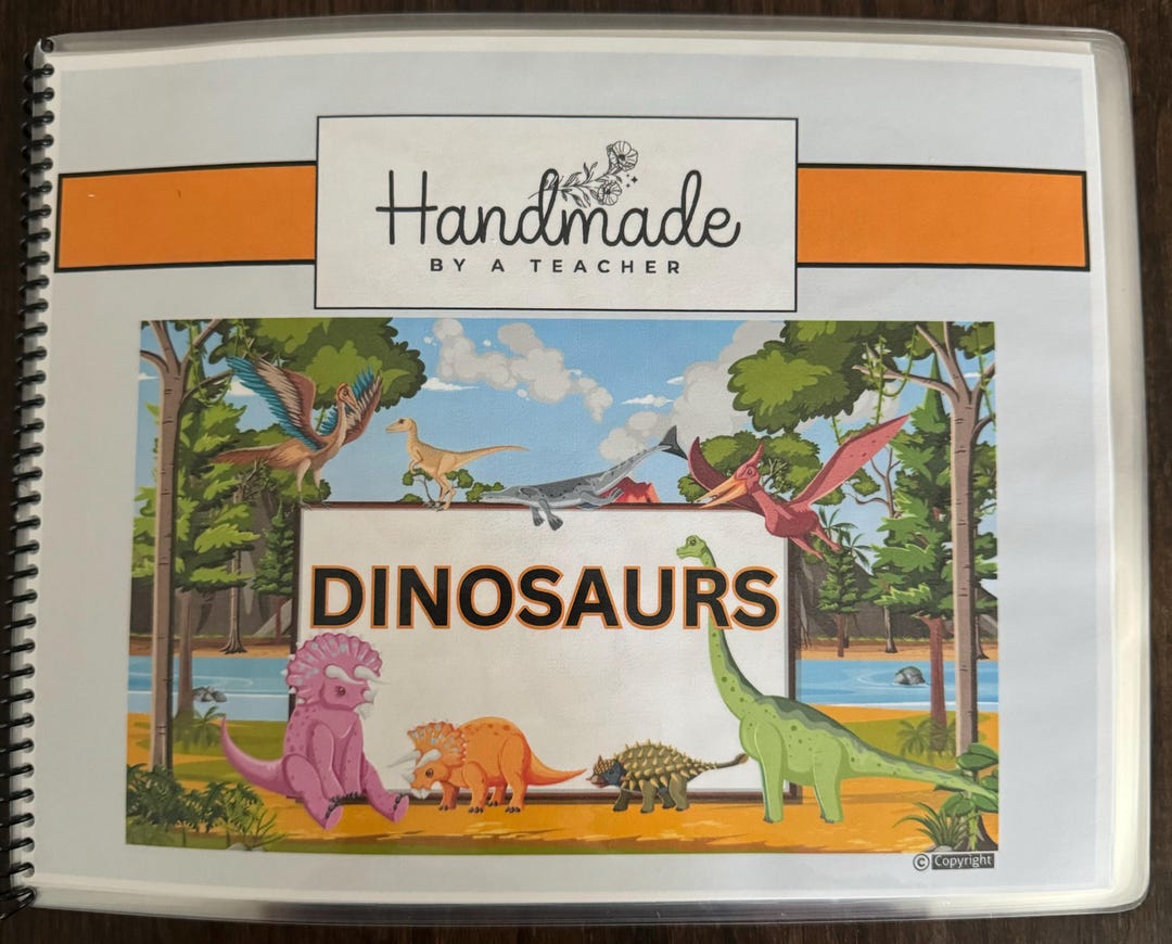 Dinosaur Busy Book or Quiet Book for Children Ages 3-5. This is Great ...