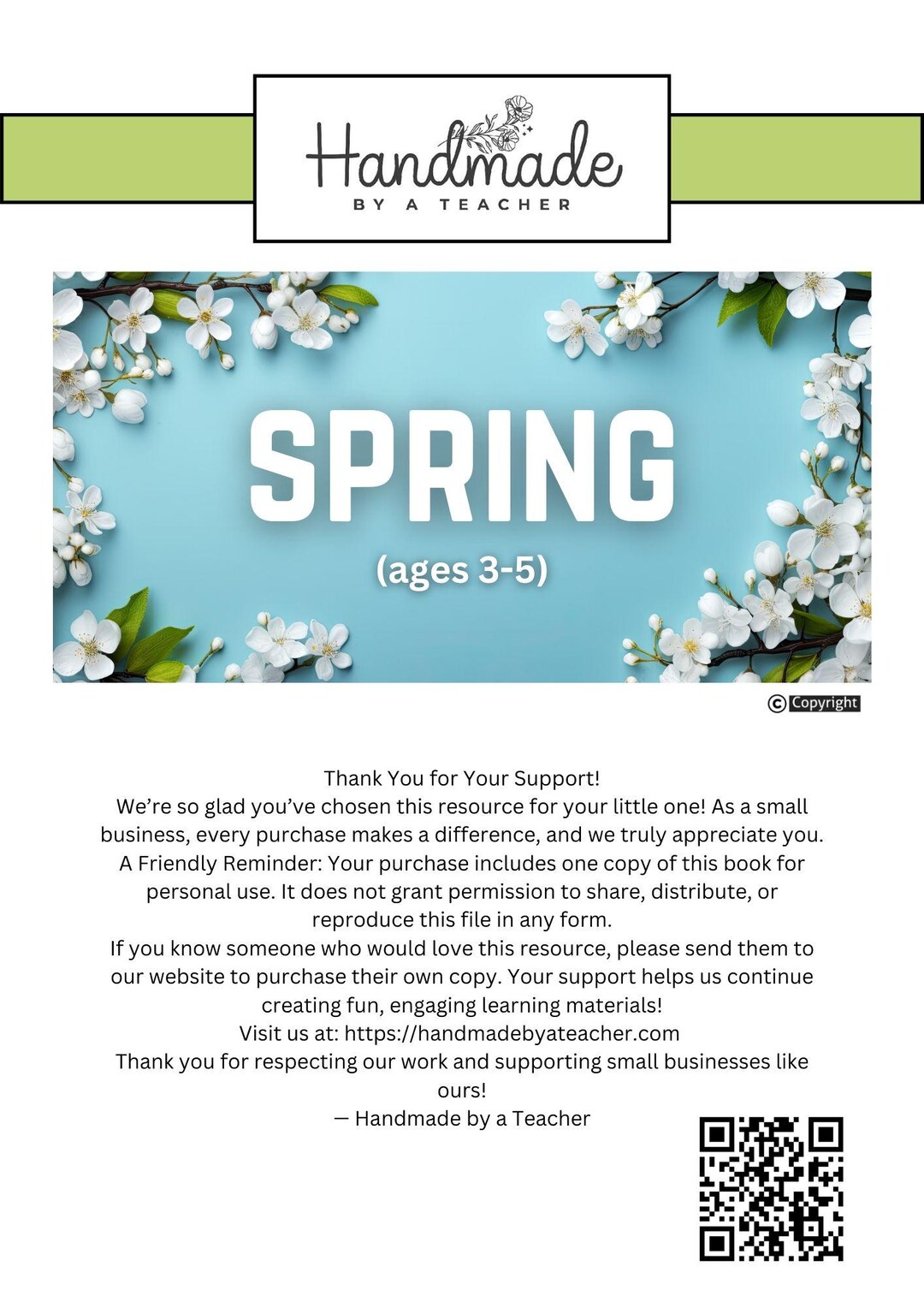 SPRING PRE-K UNIT Digital Download - Etsy
