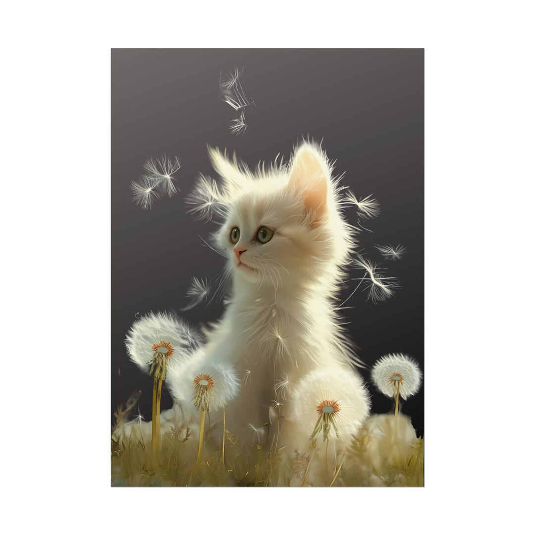 Cute Cat Rolled Posters - Etsy