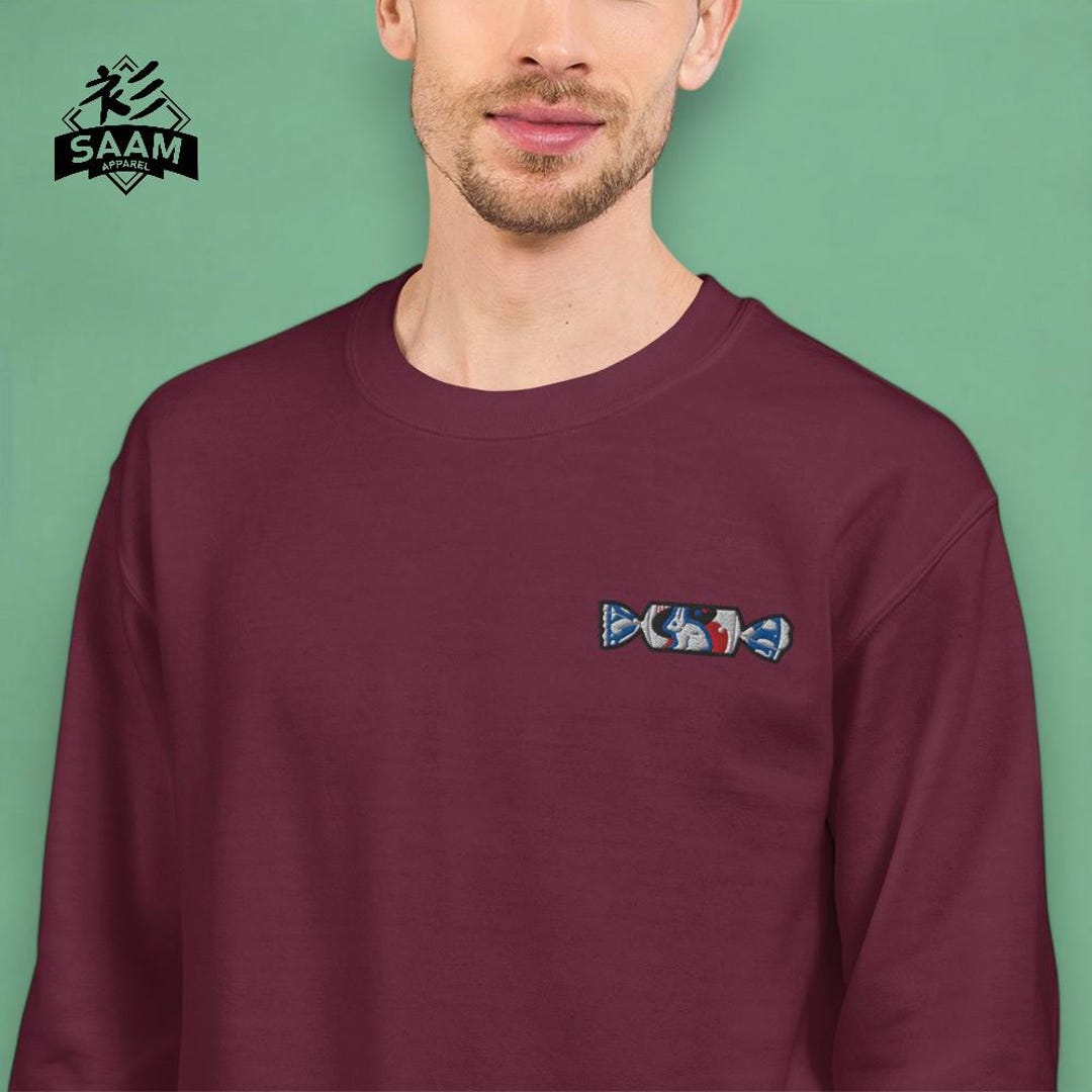 White Rabbit Candy Embroidered Sweatshirt Unisex White Rabbit Cream ...