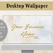 Business Name Desktop Wallpaper: Customizable PNG File (digital ...