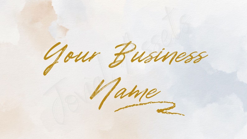Business Name Desktop Wallpaper: Customizable PNG File (digital ...
