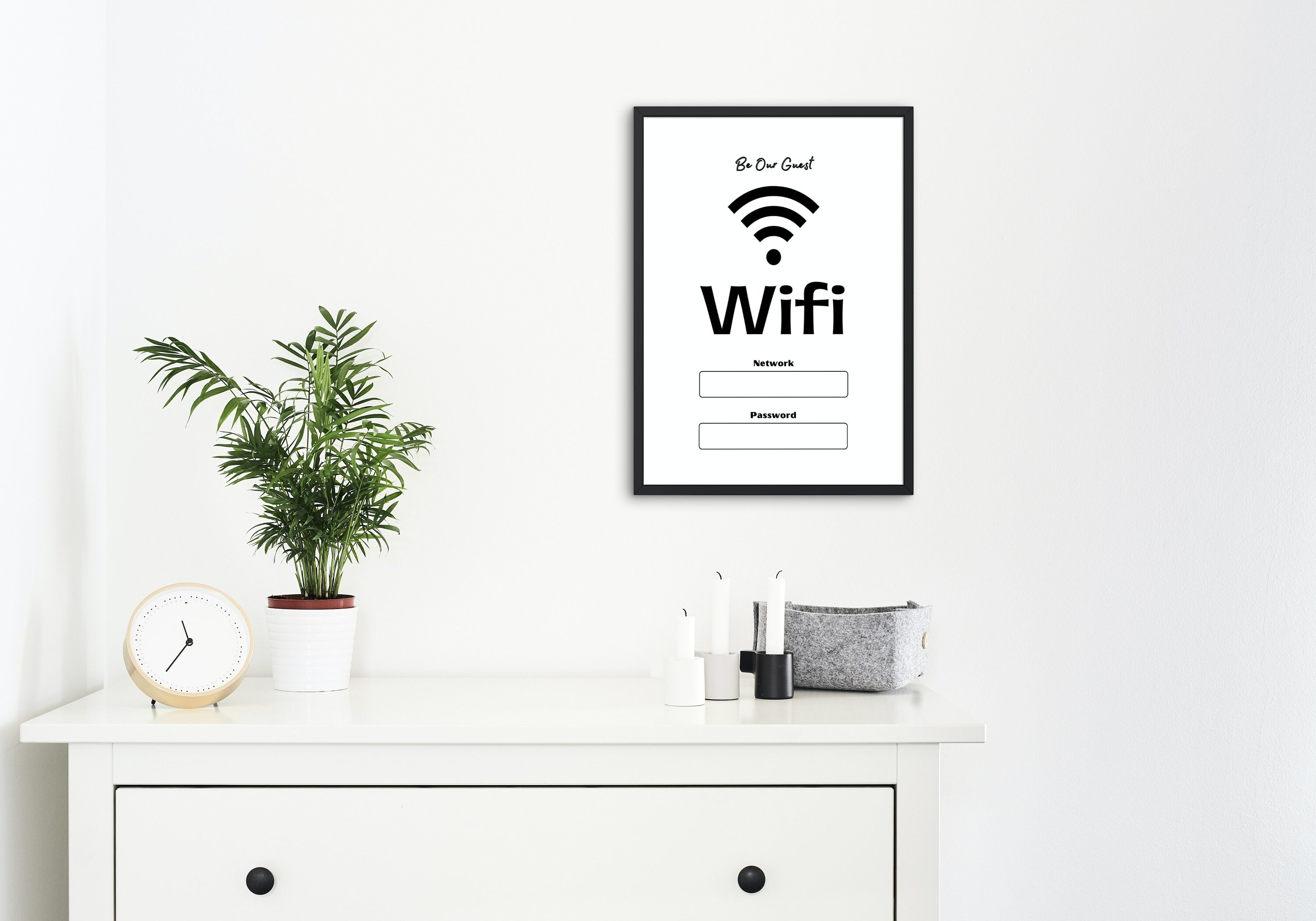 Wifi Password Display Guest Wifi Sign Printable Wifi Password Template ...