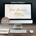 Business Name Desktop Wallpaper: Customizable PNG File (digital ...