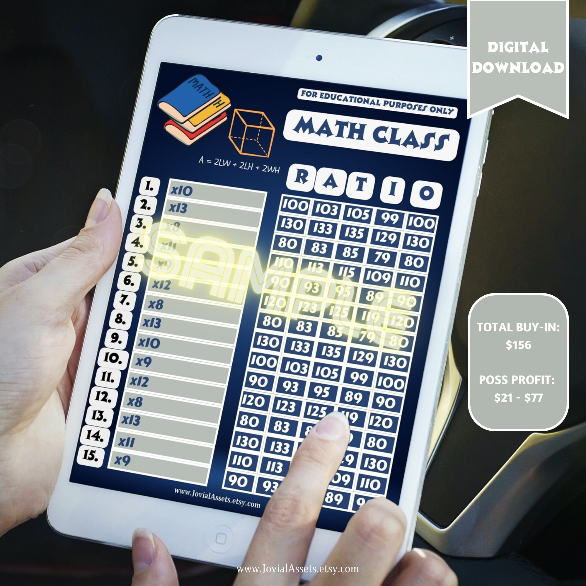 Math Class Bingo Board Discreet Bingo Board PYP BNO WTA Bingo Board ...