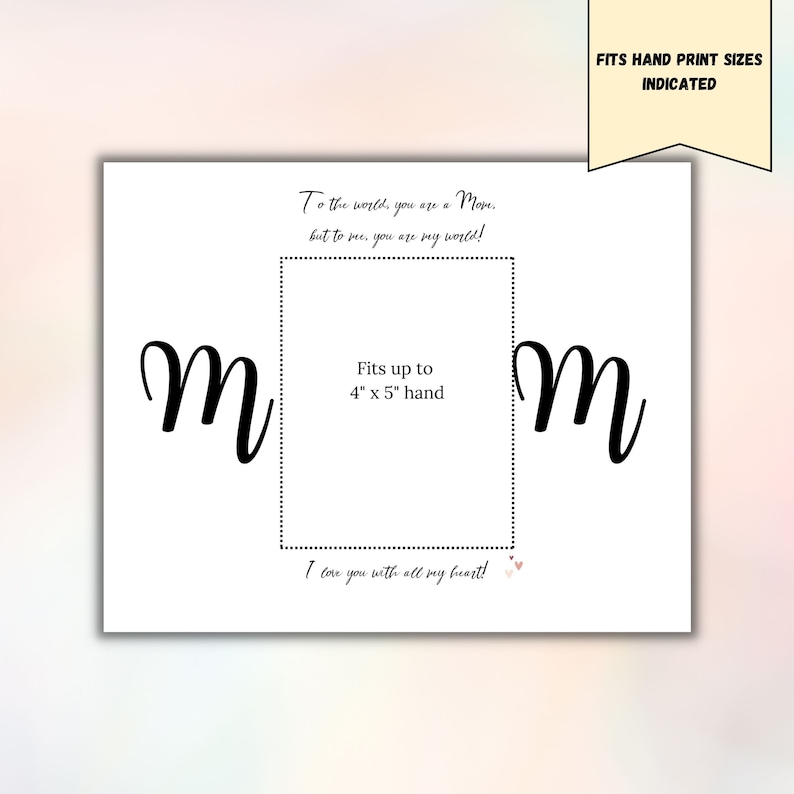 Personalized Mom Handprint Art, Mother's Day Gift (digital Download) - Etsy