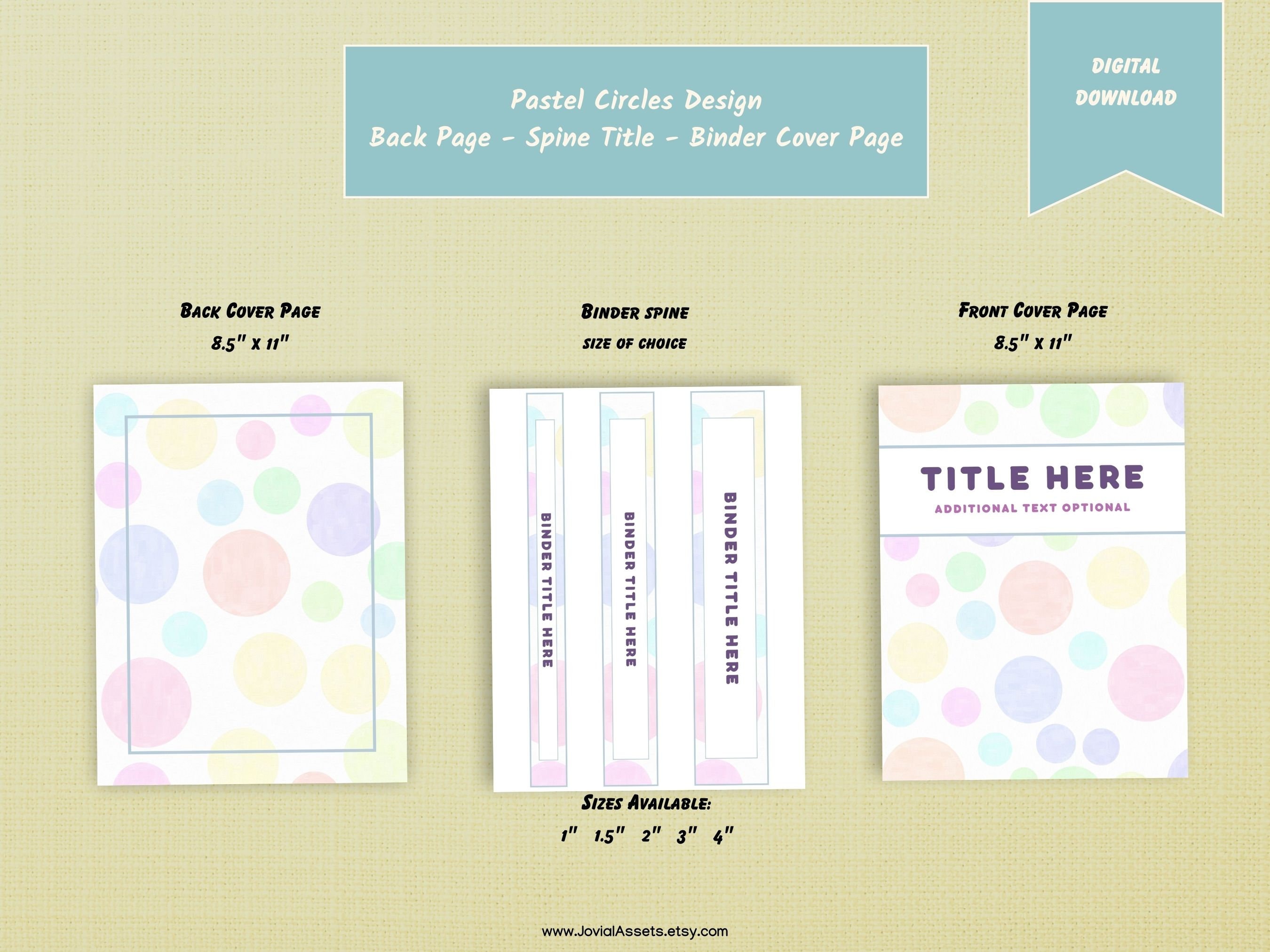 Binder Cover Sets Binder Cover Page Binder Labels Binder Spine Label ...