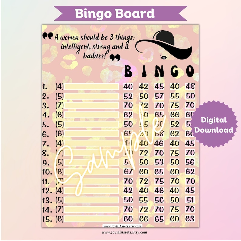 Pink Cheetah Bingo Board for Online Streaming (digital Download) - Etsy