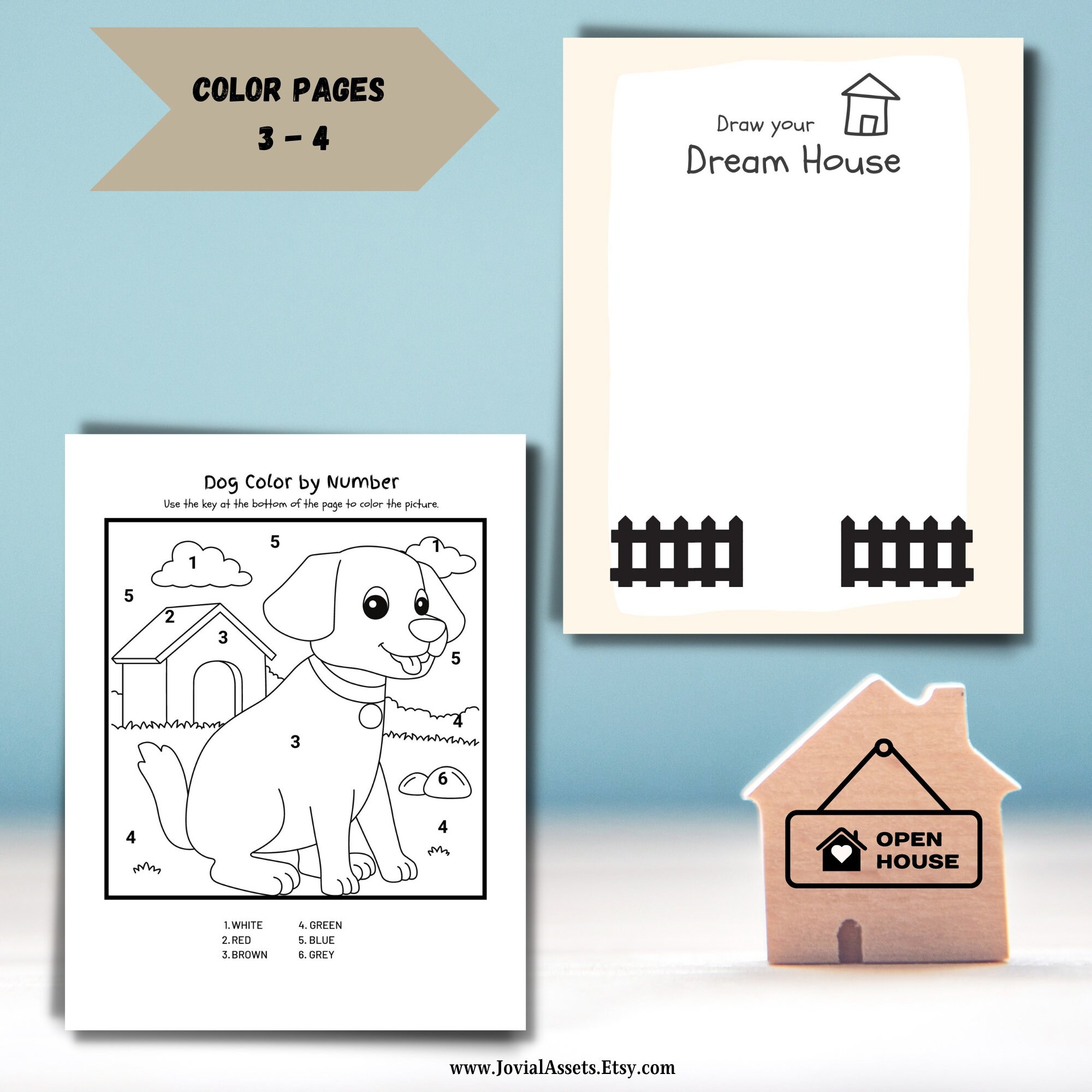 Open House Coloring Pages Kids Activities Real Estate Listing Open ...