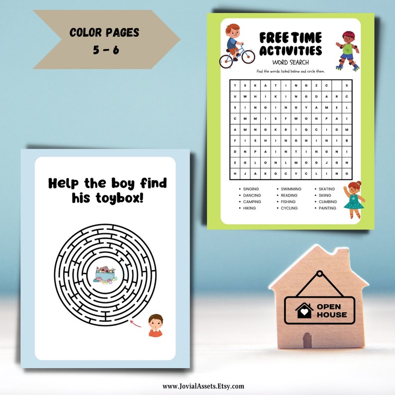 Open House Coloring Pages Kids Activities Real Estate Listing Open ...