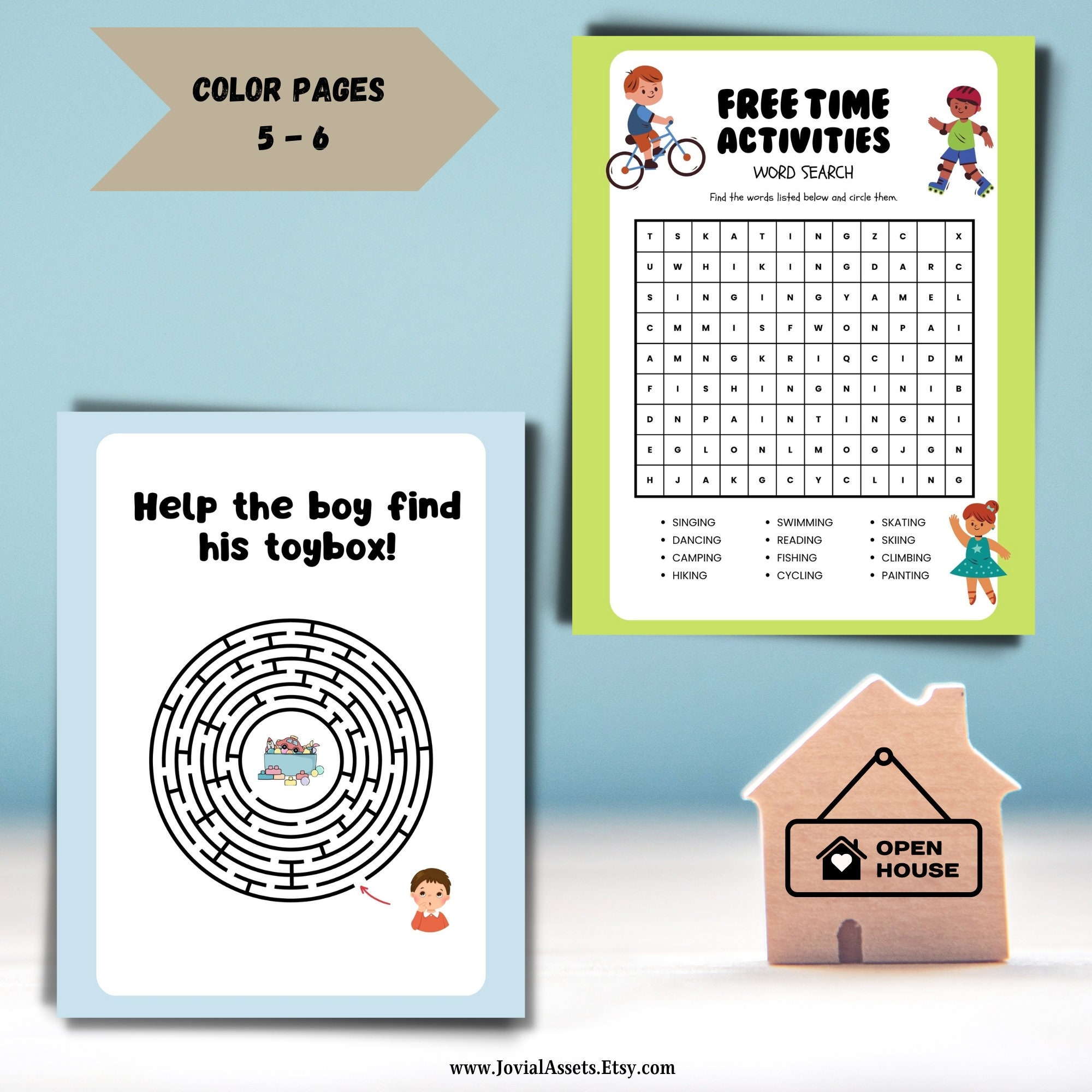Open House Coloring Pages Kids Activities Real Estate Listing Open ...