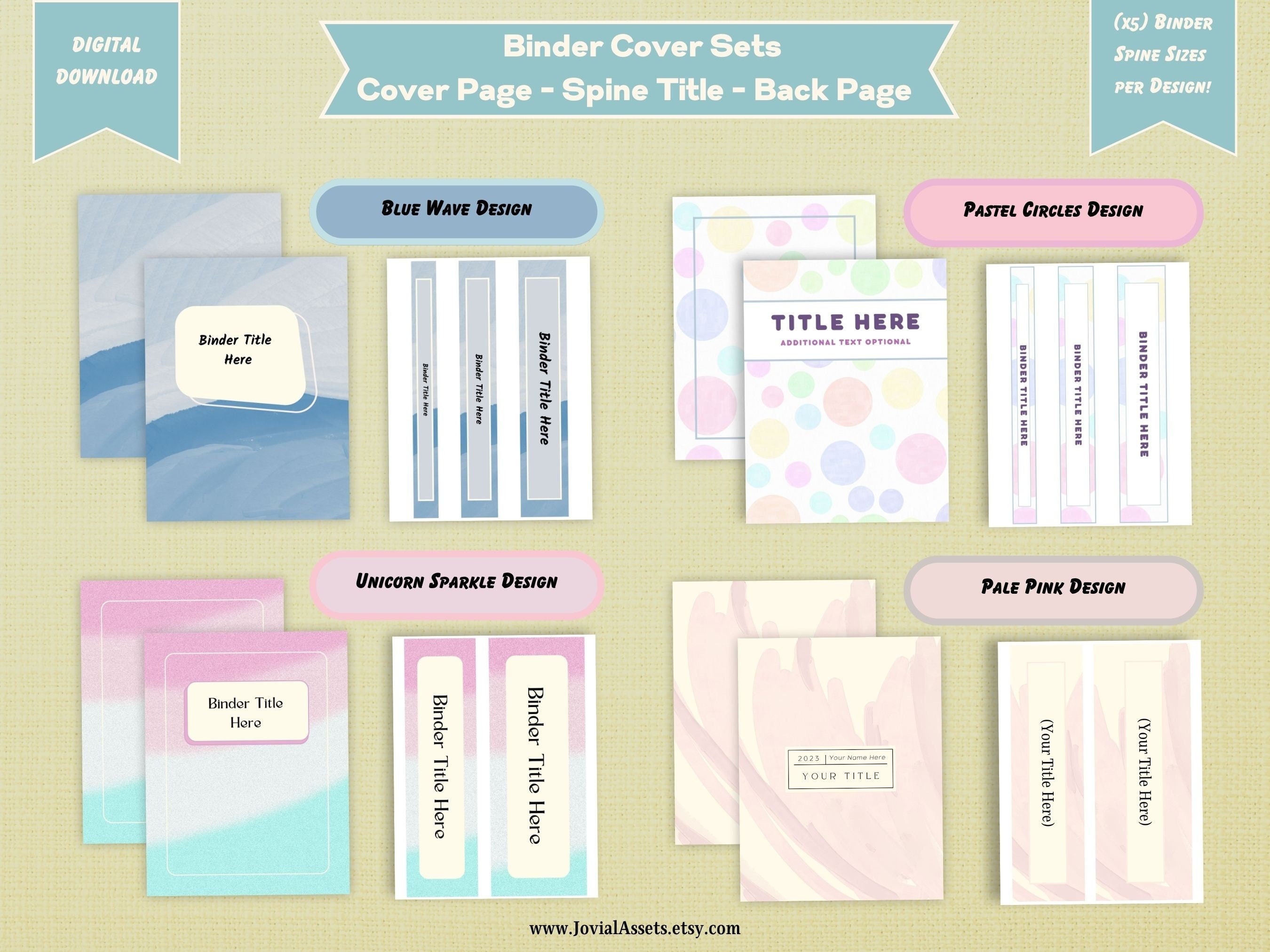 Binder Cover Sets Binder Cover Page Binder Labels Binder Spine Label ...