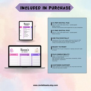 Kids Daily Checklist: Customizable Routine Chart (digital Download) - Etsy