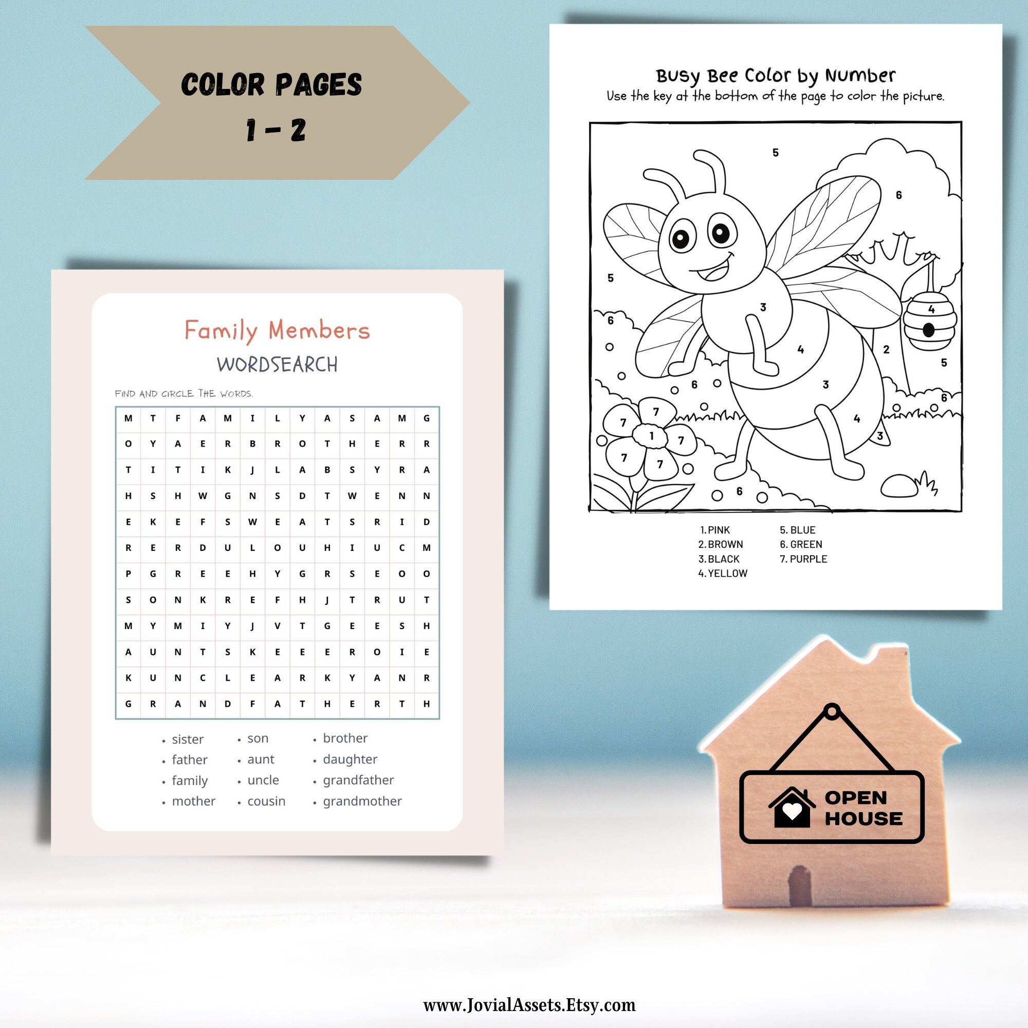 Open House Coloring Pages Kids Activities Real Estate Listing Open ...