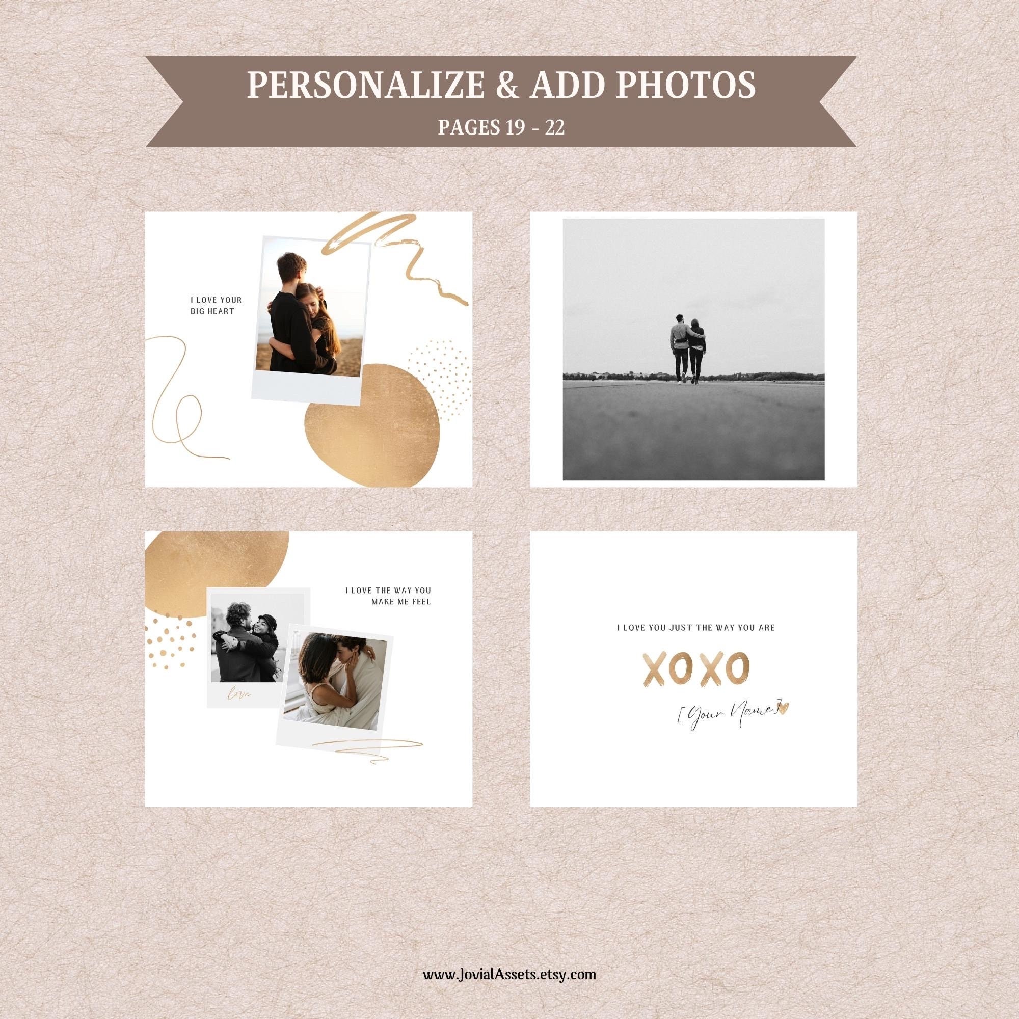 Photo Book Gift Bride Groom Digital Download Template Unique - Etsy