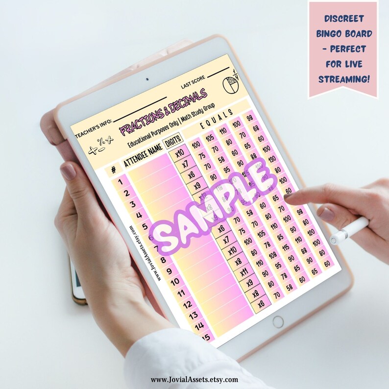 Math Class Bingo: Fractions, Decimals, Algebra (digital Download) - Etsy