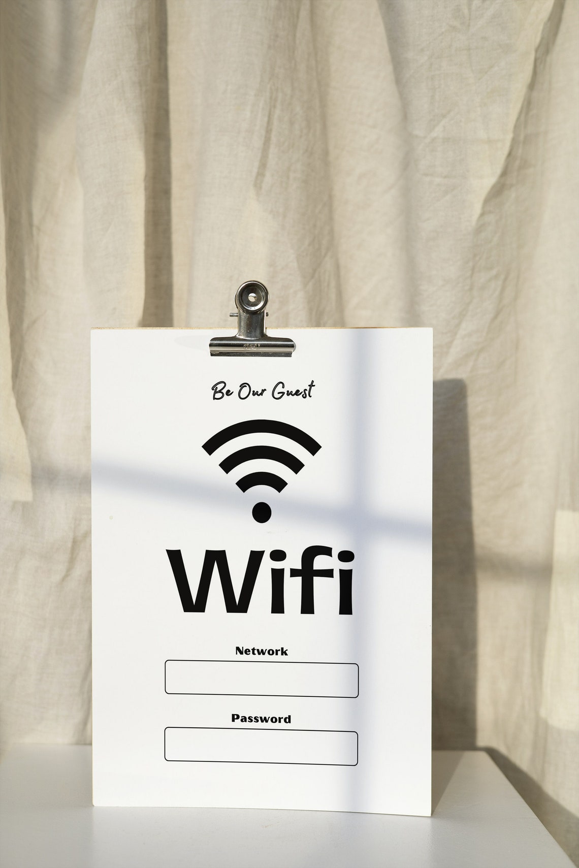 Wifi Password Display Guest Wifi Sign Printable Wifi Password Template ...