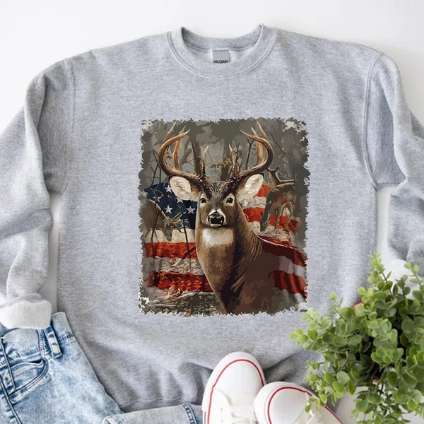 Deer Sweatshirt - Etsy