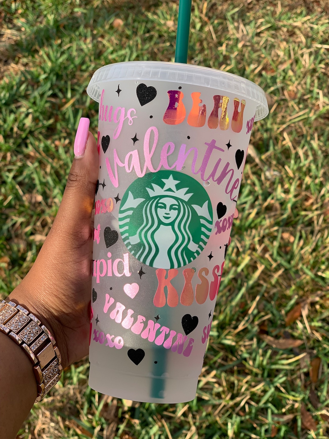 Valentine’s Day 24 Oz Starbucks Cold Cup - Etsy