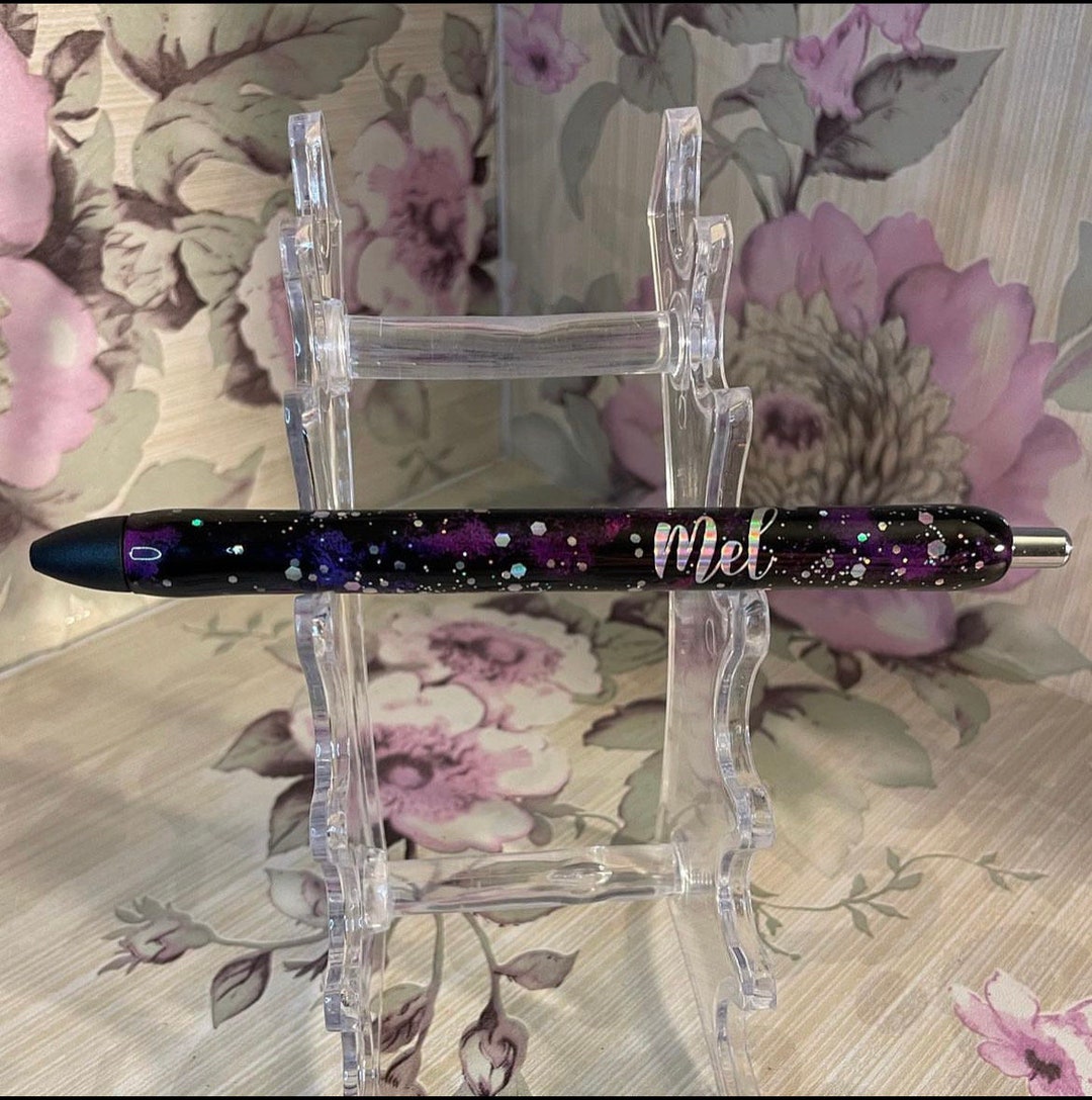 Epoxy Glitter Pen With Name Galaxy Space - Etsy