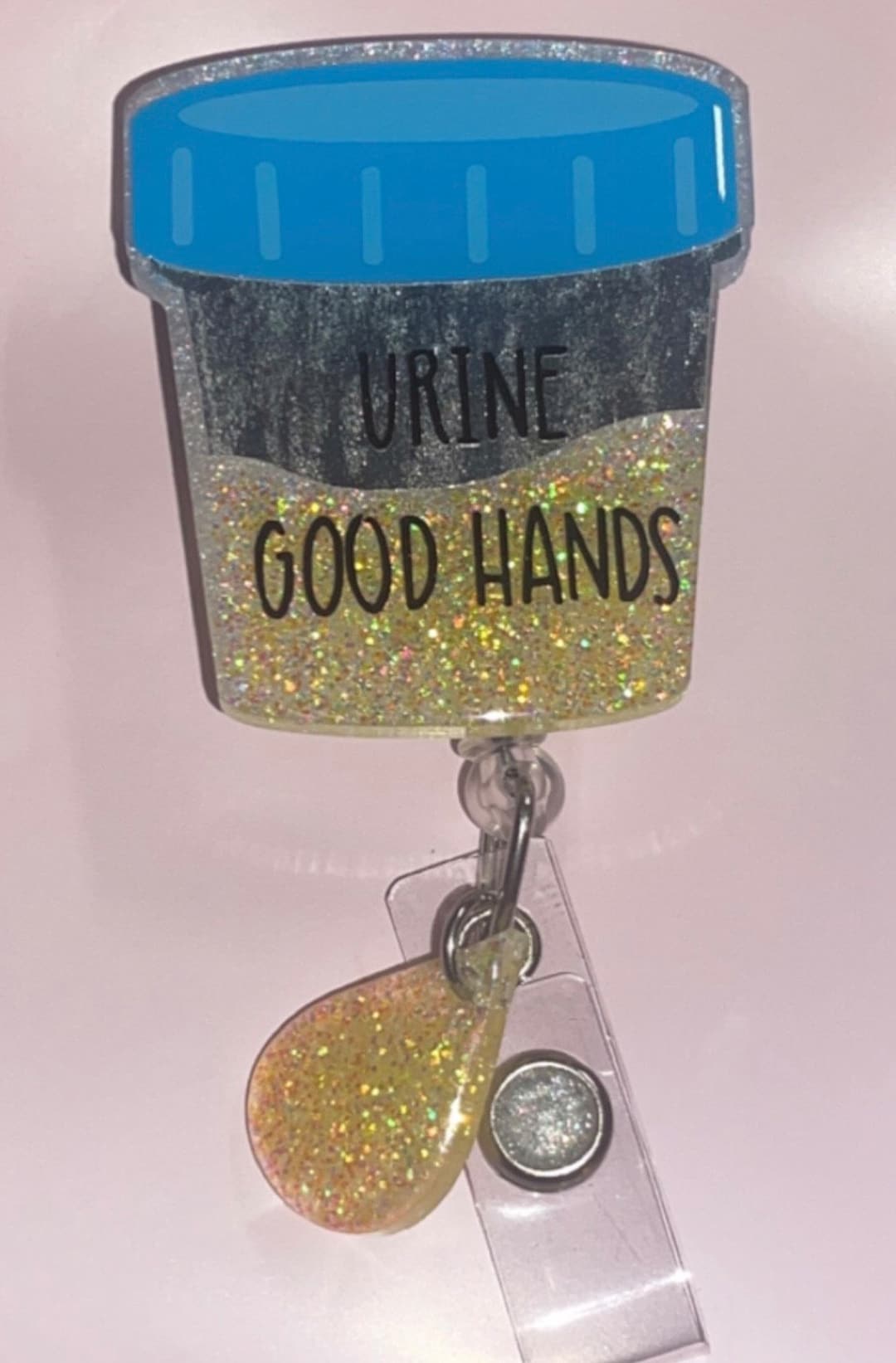 Urine Cup and Droplet Urine Good Hands Badge Reel Nurse Lab Tech - Etsy